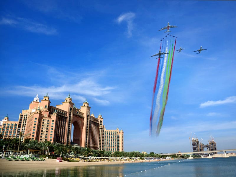Airlines from UAE celebrate 47th National Day with formation flight ...