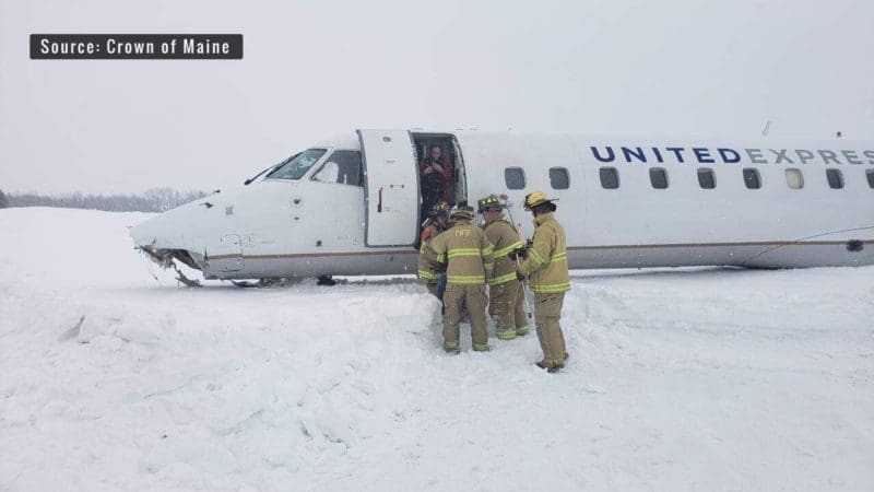CommutAir/United Express skids off runway at Presque Isle - SamChui.com