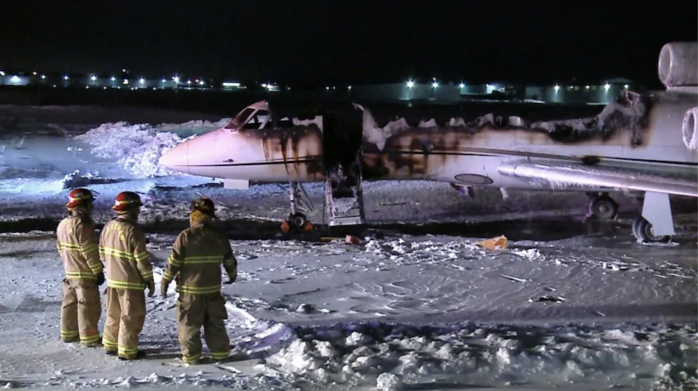 Falcon 50 Private Jet Destroyed by a Suspicious Fire - Samchui.com
