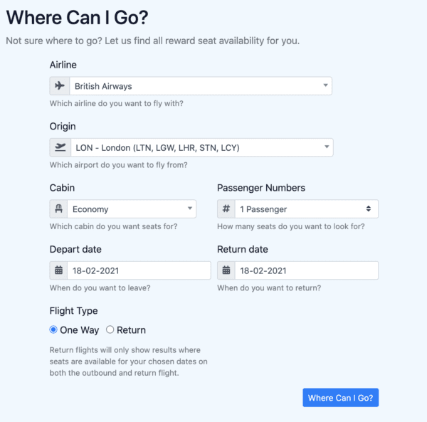 The Easiest Award Seat Search Tool: SeatSpy
