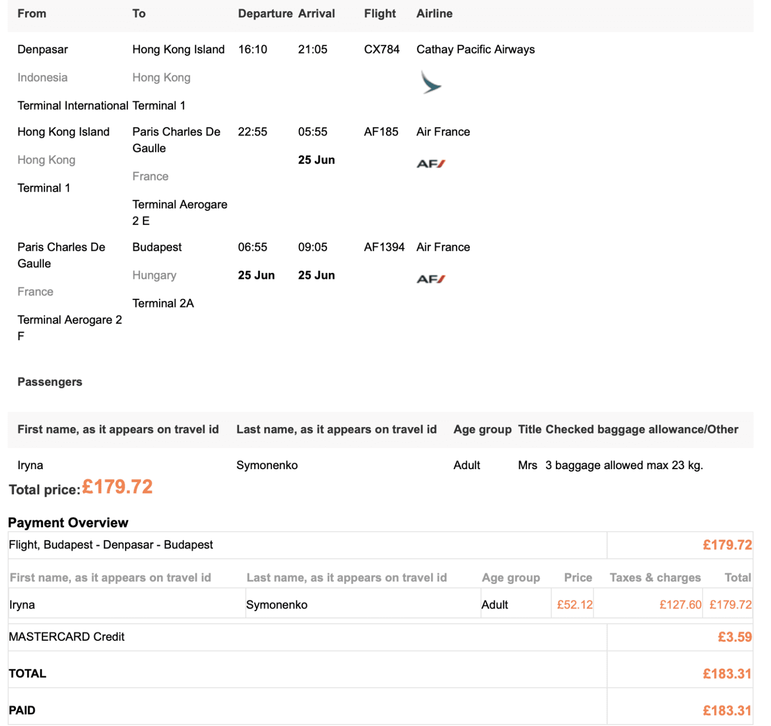 Trip Report: Air France La Premiere Roundtrip to Asia for £183!