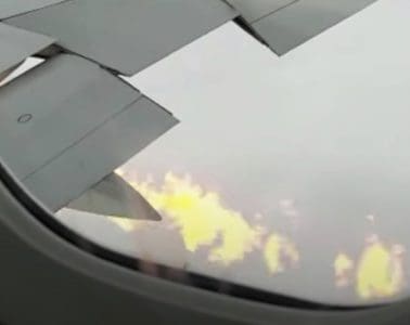 Scary: Delta Boeing 767 Engine Fire During Mid-Flight