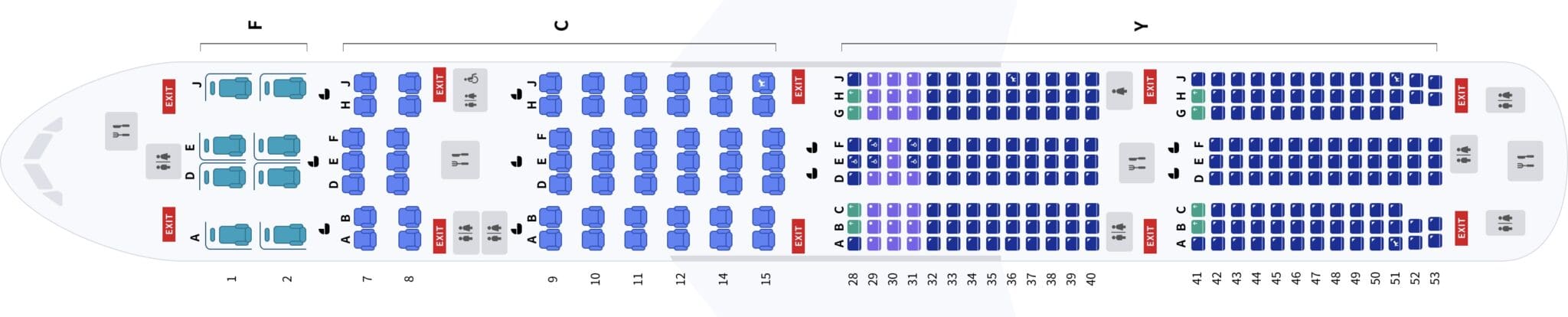 Which Airline Offers 3-3-3 Economy Class Seating on B777?