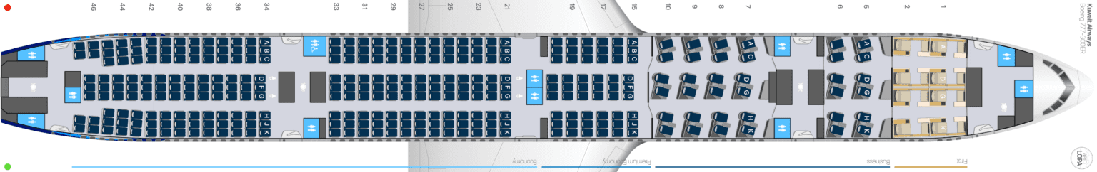 Which Airline Offers 3-3-3 Economy Class Seating on B777?