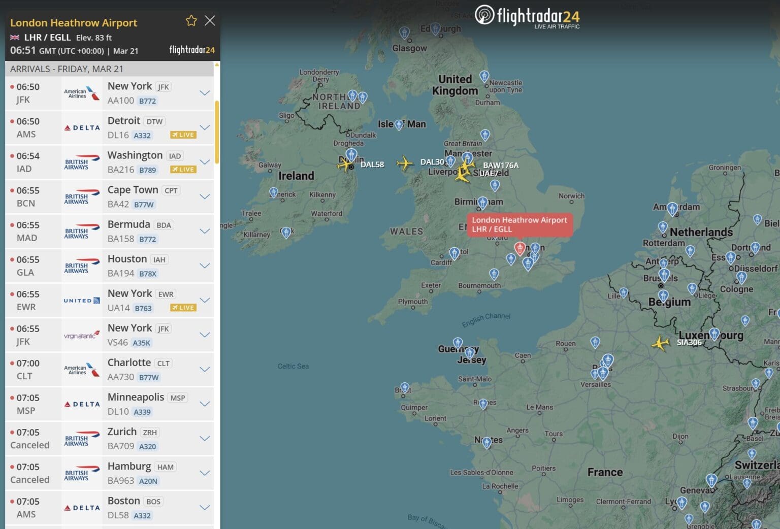 Flight Operations Resume at London Heathrow Airport