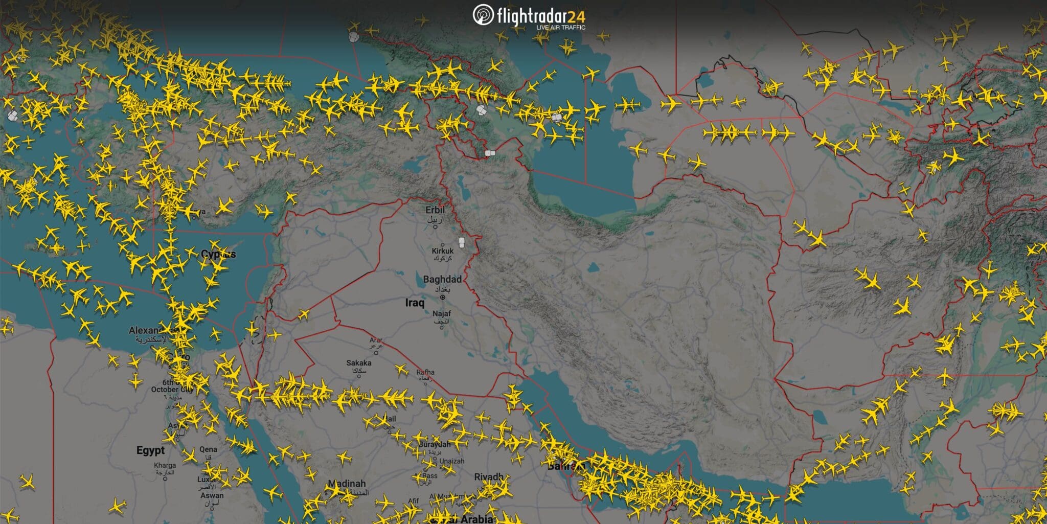 Major Flight Disruptions After Middle East Airspace Closure